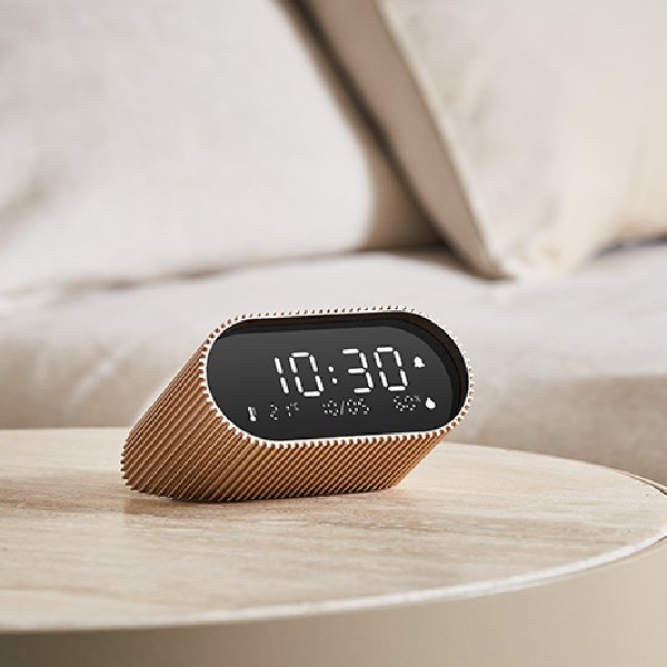 Lexon Ray Alarm Clock with Thermometer & Hygrometer