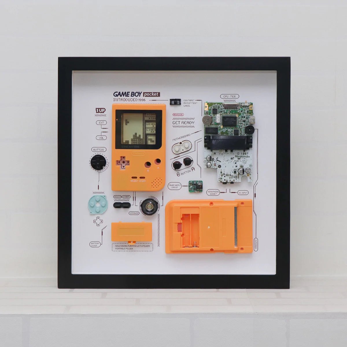 XreArt Deconstructed Nintendo Game Boy Pocket Framed Artwork